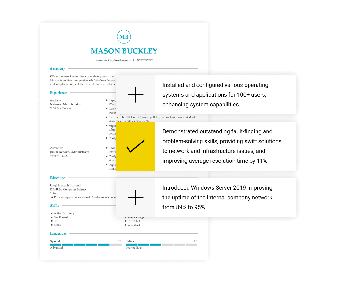 Fast and Simple CV Maker Online. Build Your CV in Minutes