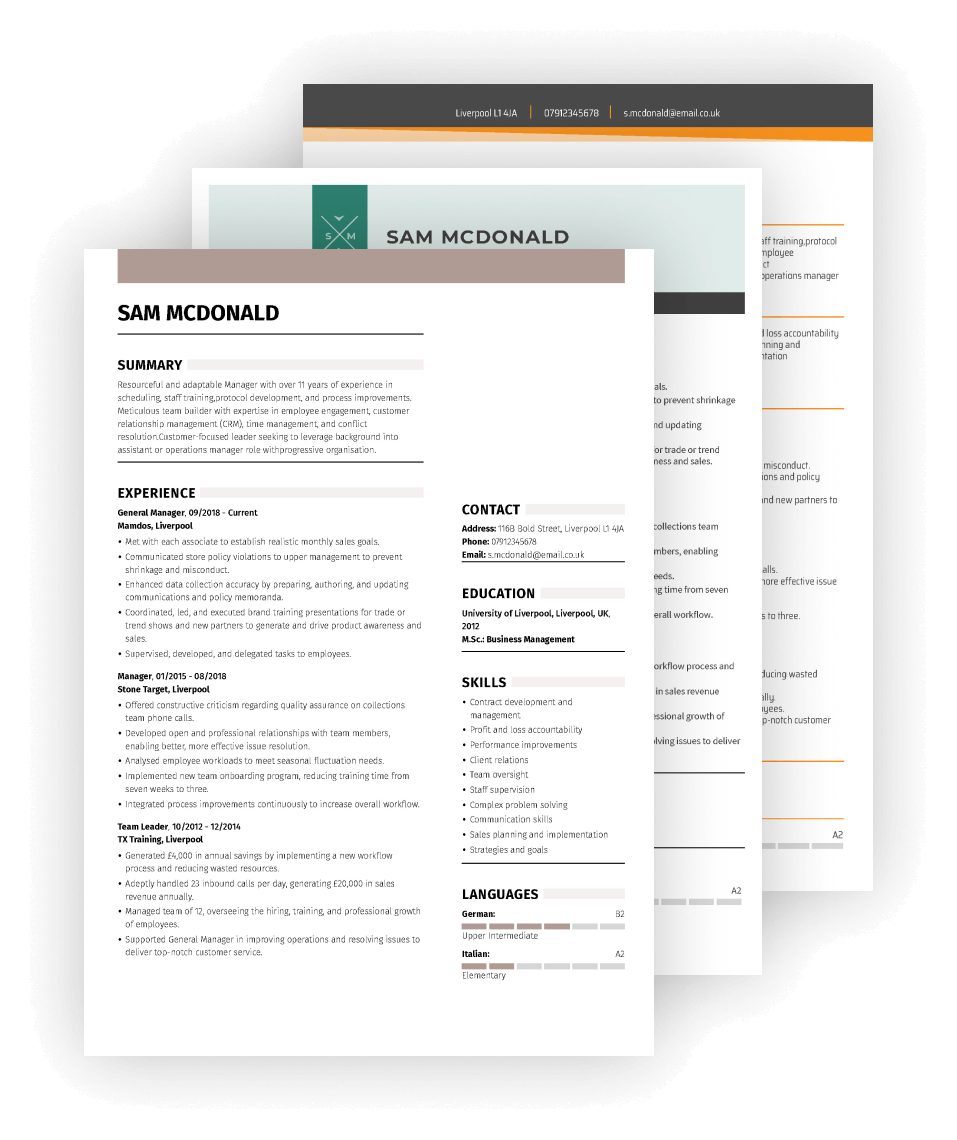CV Examples With Good Tips and Text Samples