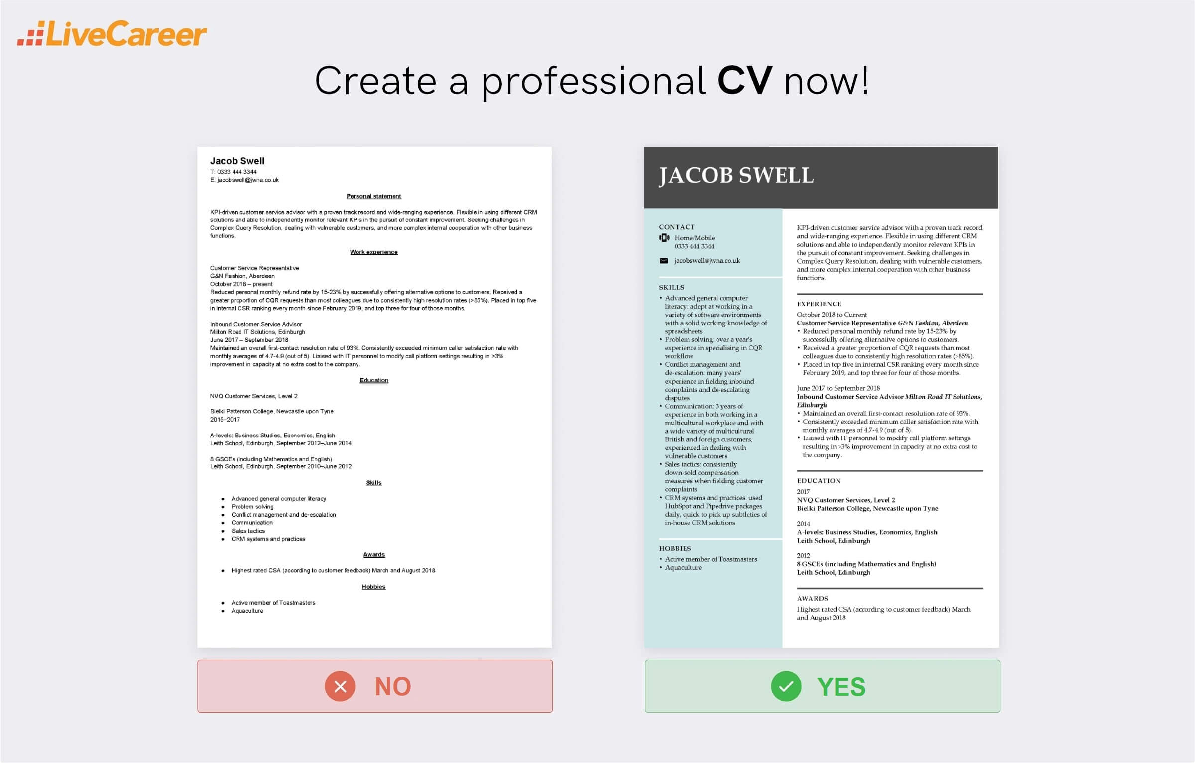 Customer Service CV Examples How To Write