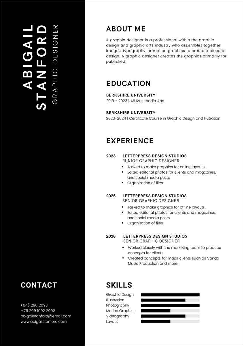 40 Free CV Templates For The UK Download 