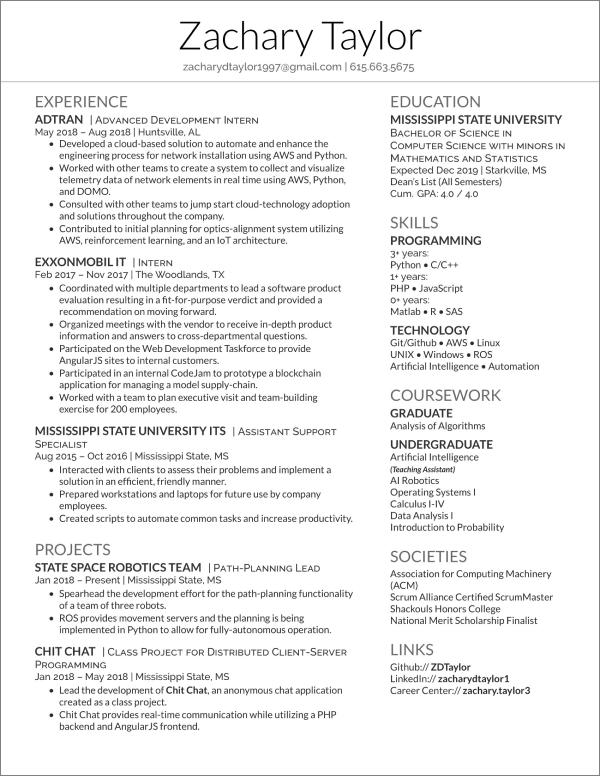 Physics Cv Template Latex Printable Templates